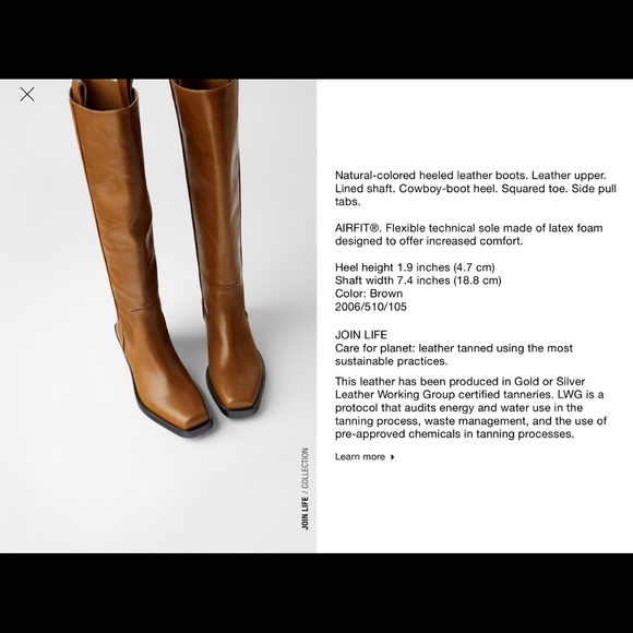 Zara | Shoes | Zara Square Toe Leather Boots | Poshmark